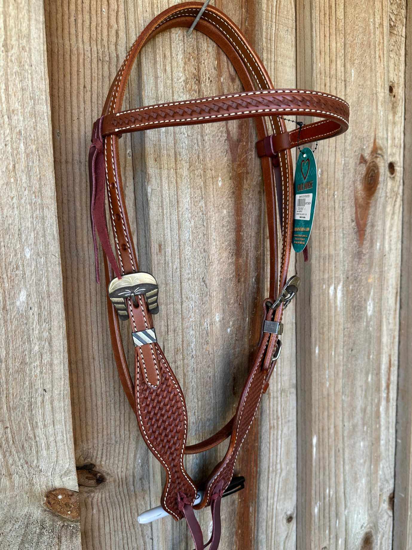 Western Bridle Weaver Turquoise Cross Basketweave Full Size – SJK ...