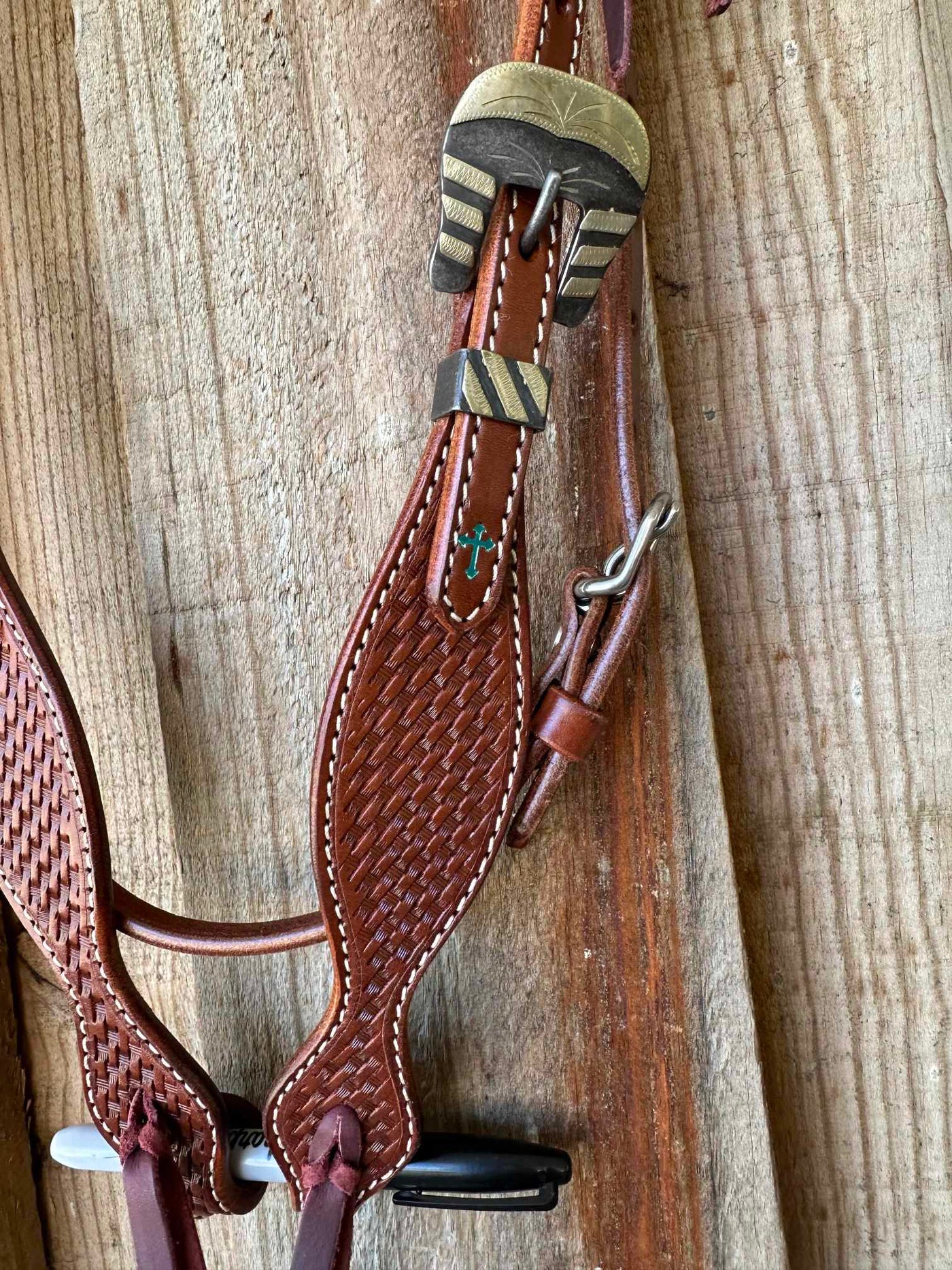 Western Bridle Weaver Turquoise Cross Basketweave Full Size – SJK ...