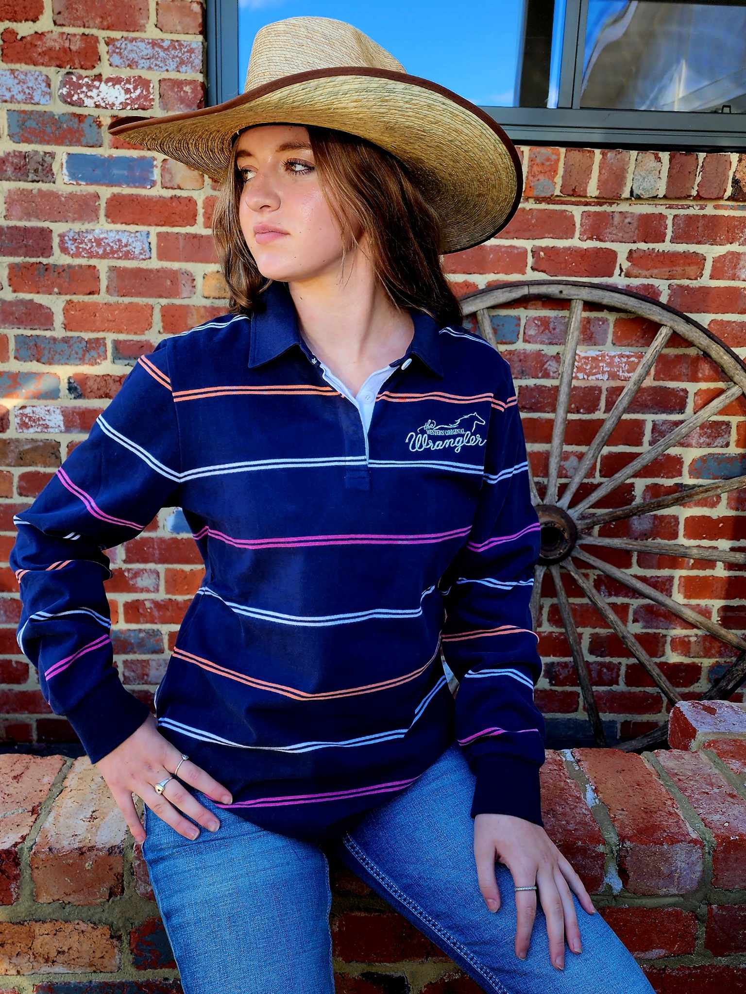 Wrangler Faith Horse Logo Rugby Top – SJK Country Clothing Co